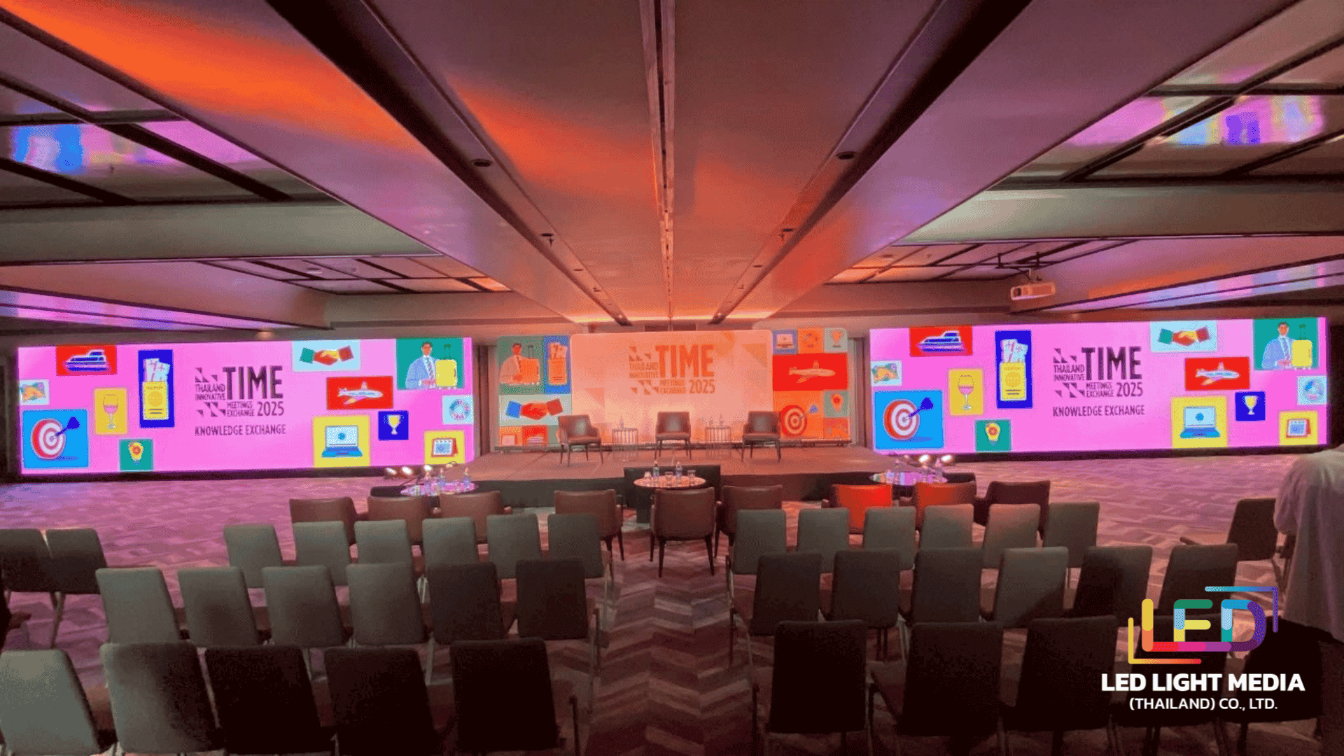 จอ LED ขนาดกว้าง 9 x สูง 2.5 m (2 Set) @โรงแรมแบงค็อก แมริออท มาร์คีส์ ควีนส์ปาร์ค